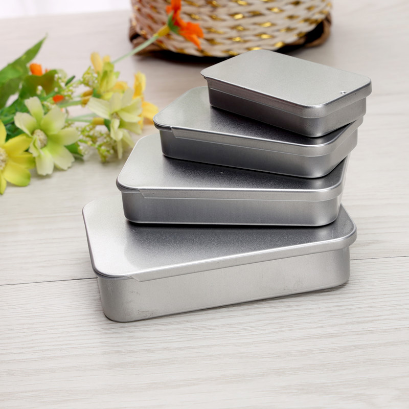 METAL RECTANGULAR SLIDER TINS WITH METAL SLIDE LIDS